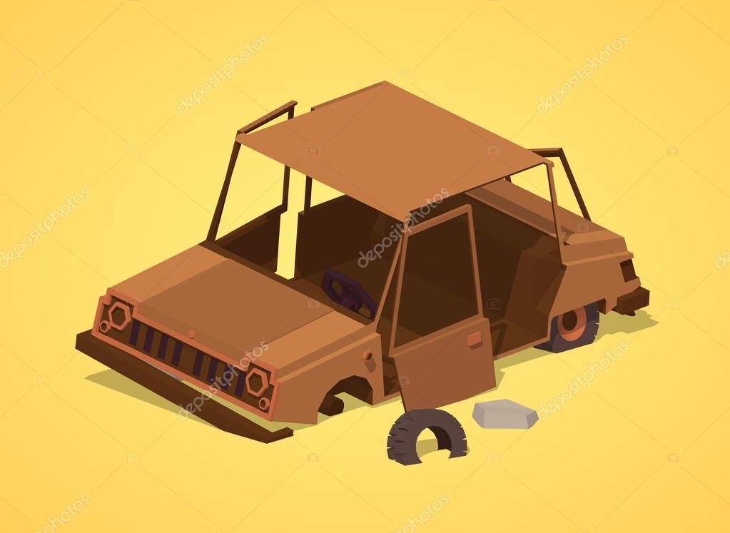 Low poly old rusty car Stock Vector Image by ©Andrew_Rybalko #109870706