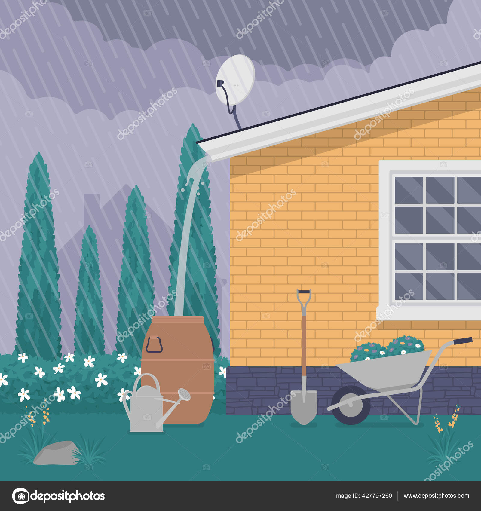 Rooftop Rainwater Harvesting Animation