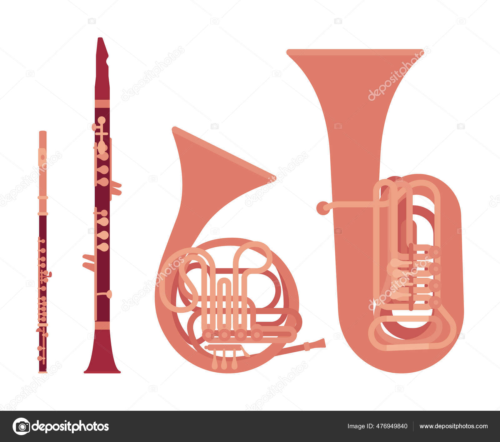 Marching Baritone Silhouette
