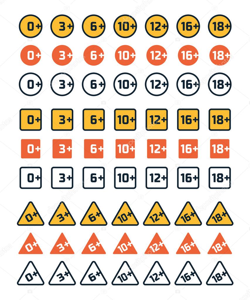 Iconos de clasificación de edad 2024