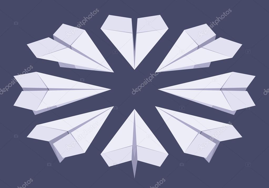 Isometric white paper planes — Stock Vector © Andrew_Rybalko #73983711