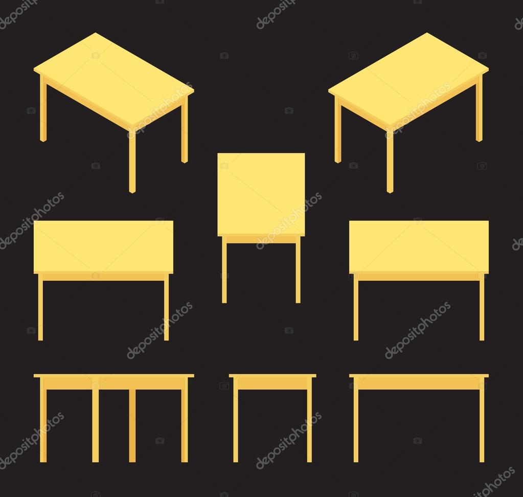 Isometric yellow table Stock Vector Image by ©Andrew_Rybalko #77703418