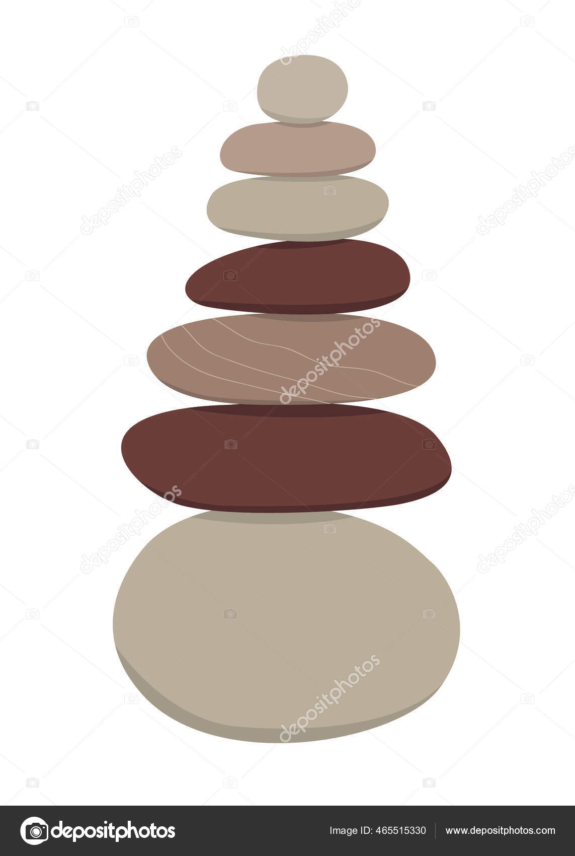 Flat Vector Cartoon Illustration Balancing Stack Stones Symbol Harmony ...