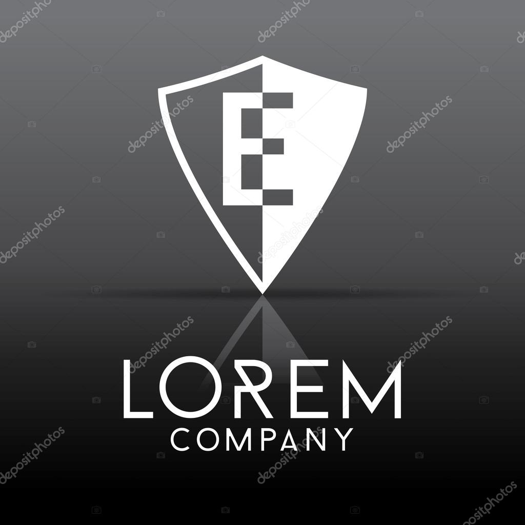 Letter in shield logo design — Stock Vector © ballakornel #110818340