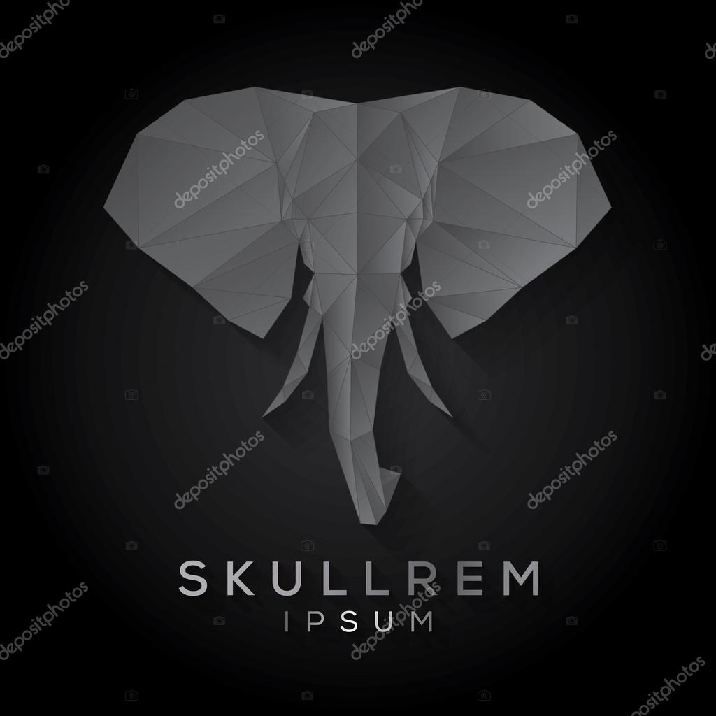 Grey Elephant Head Logo