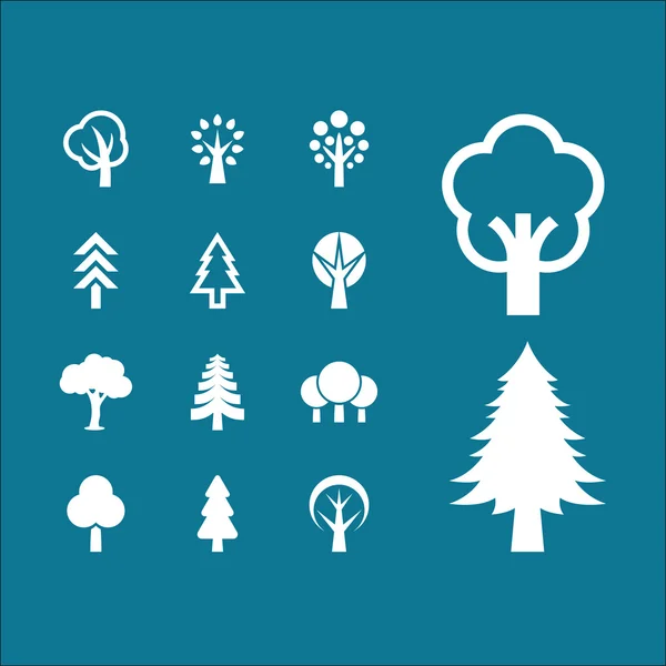 Tree icons Stock Vector by ©Kurdanfell 63887369