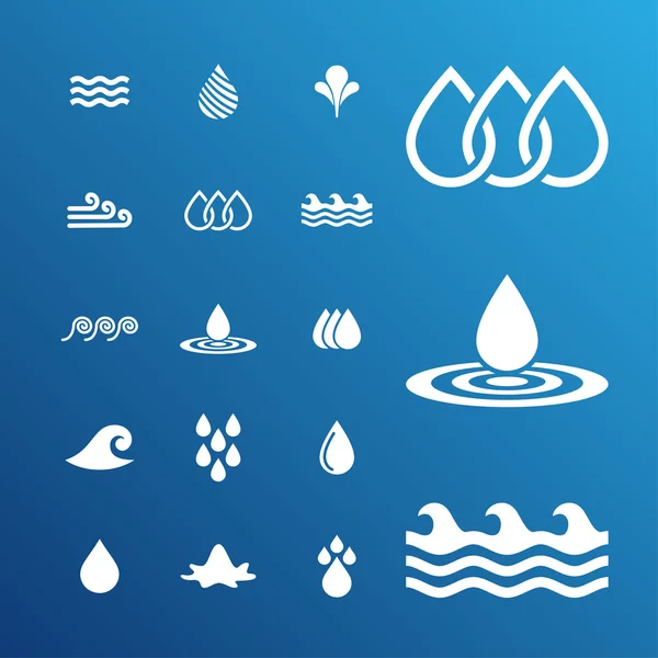 Water flat icons Stock Vector by ©Kurdanfell 73365223