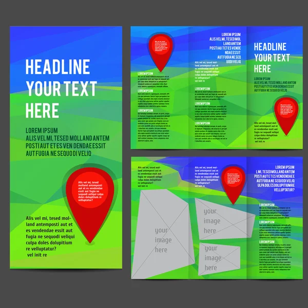 Tri fold green Vector Art Stock Images | Depositphotos