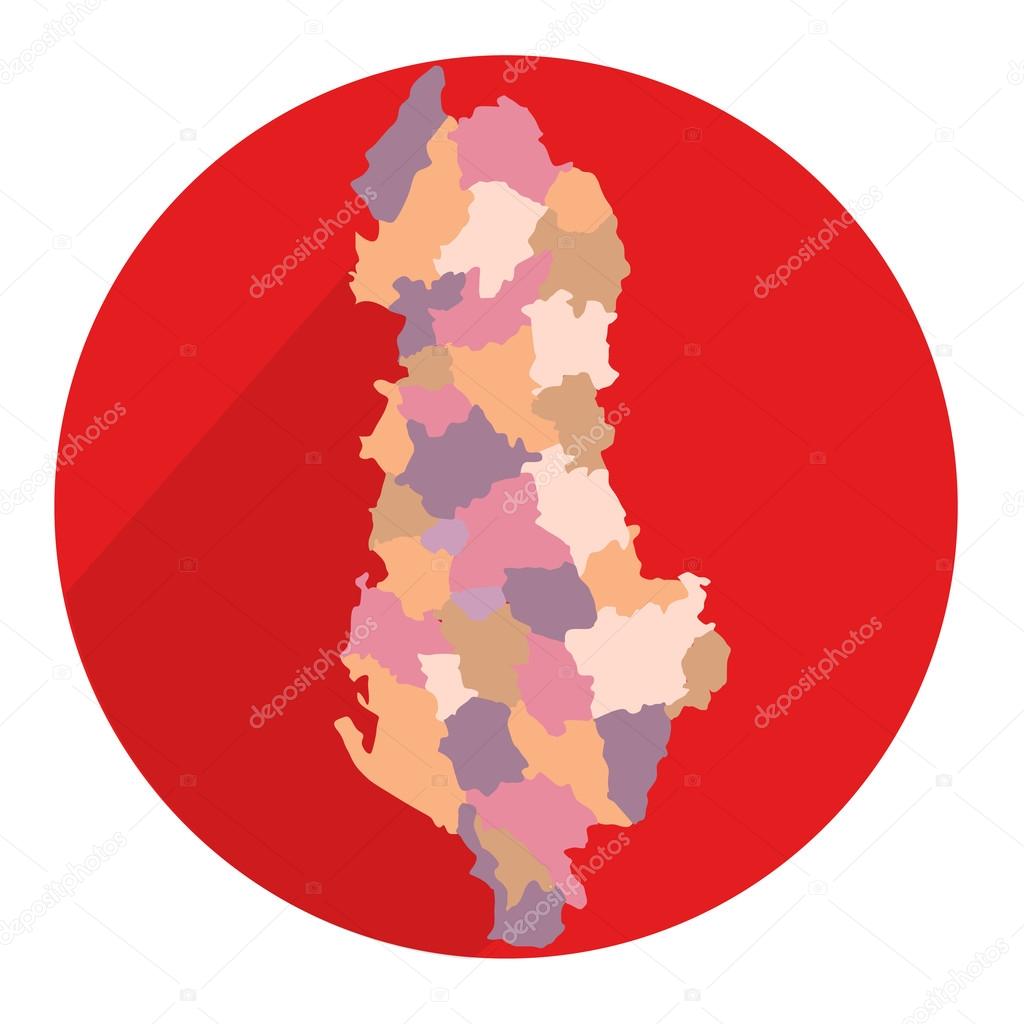 Albania map area in flat illustration vector icon Stock Vector Image by ...
