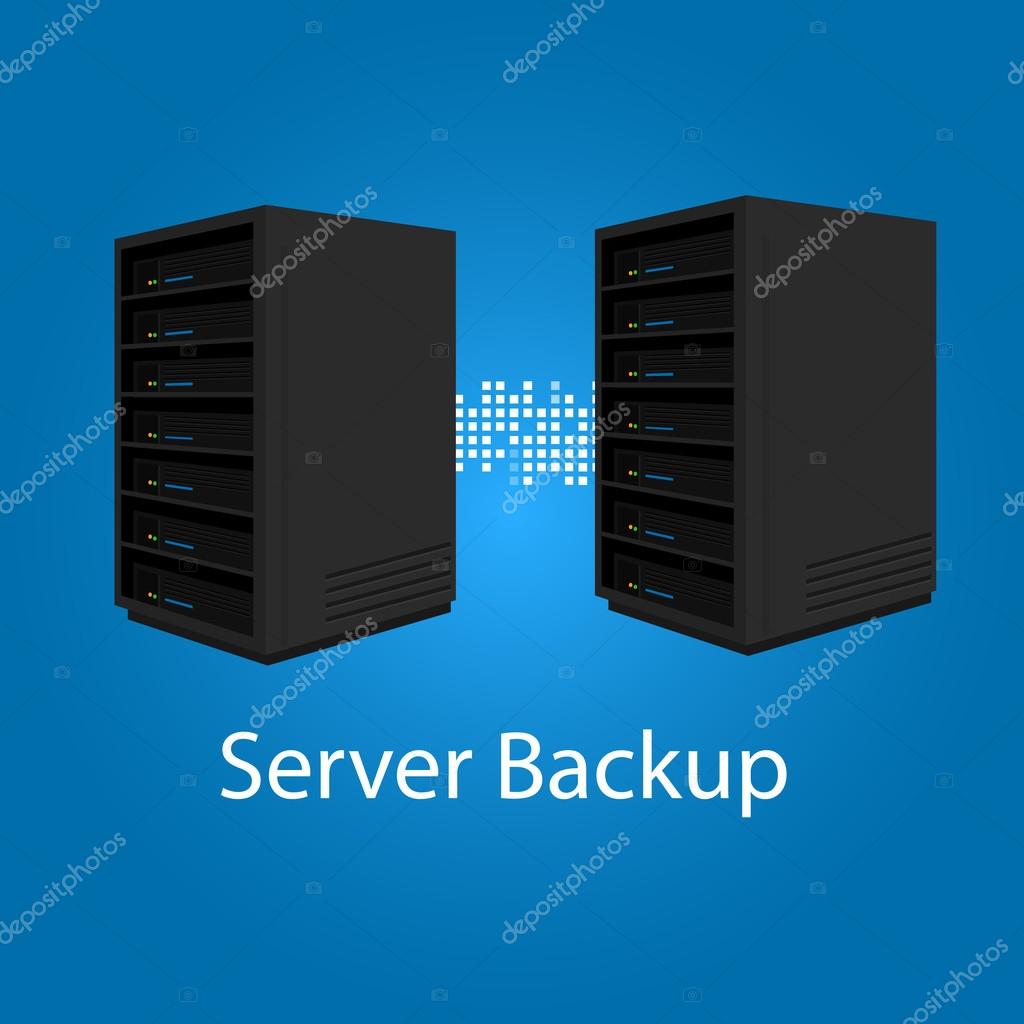 Two server backup redundancy mirror for recovery and performance Stock ...