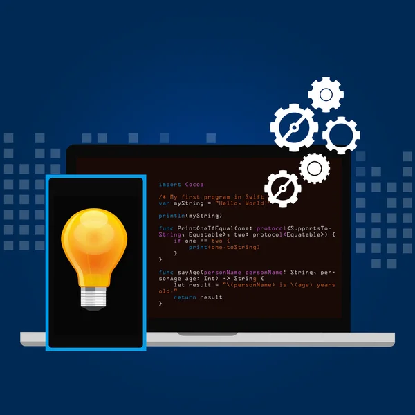 Learn to code programming language study practice education Stock Vector Image by ©bakhtiarzein ...