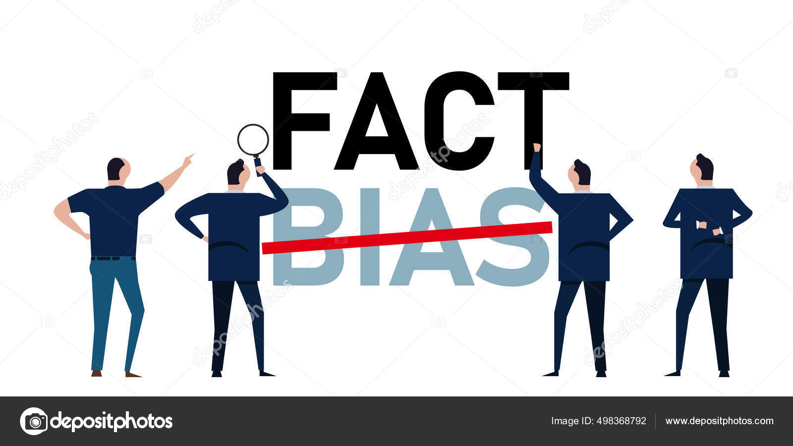 Fact and bias false understanding choosing reality from subjective ...