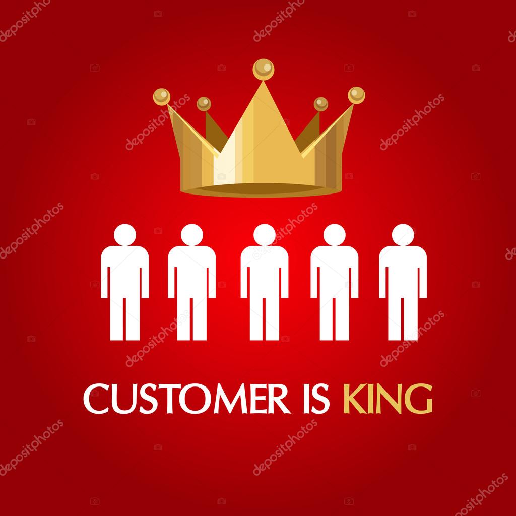 Customer is king consumer user queen — Stock Vector © bakhtiarzein ...