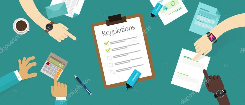 Regulation law standard corporation document requirement Stock Vector ...