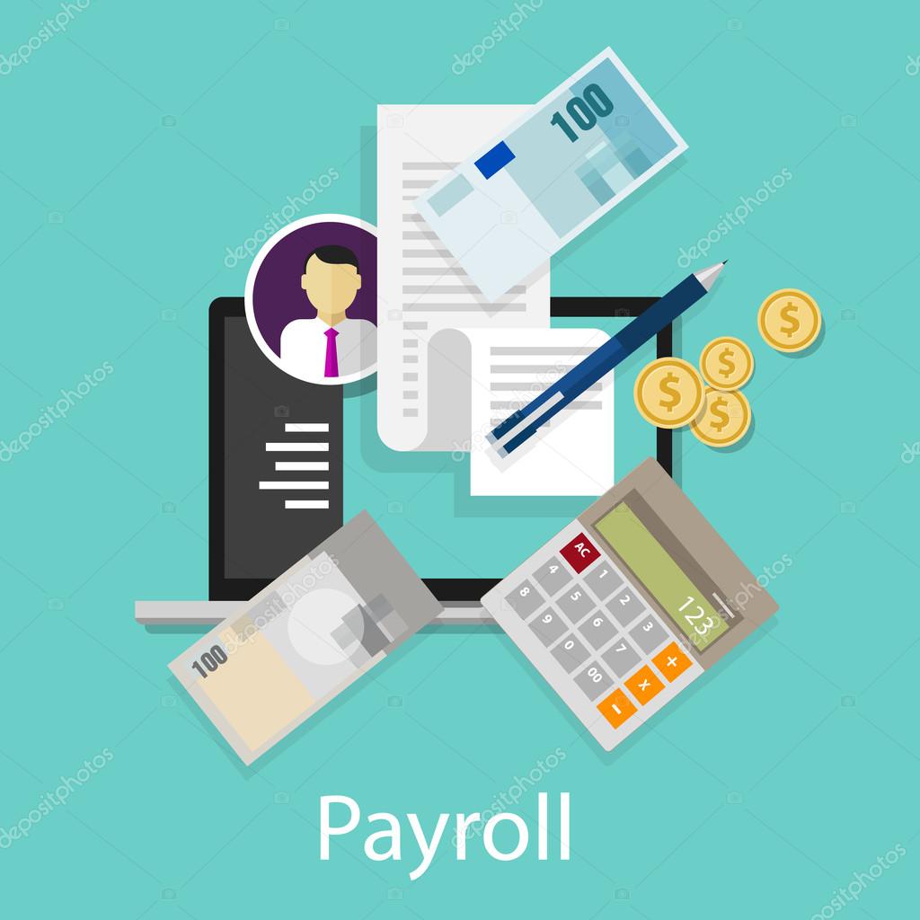 Payroll salary accounting payment wages money calculator icon symbol ...