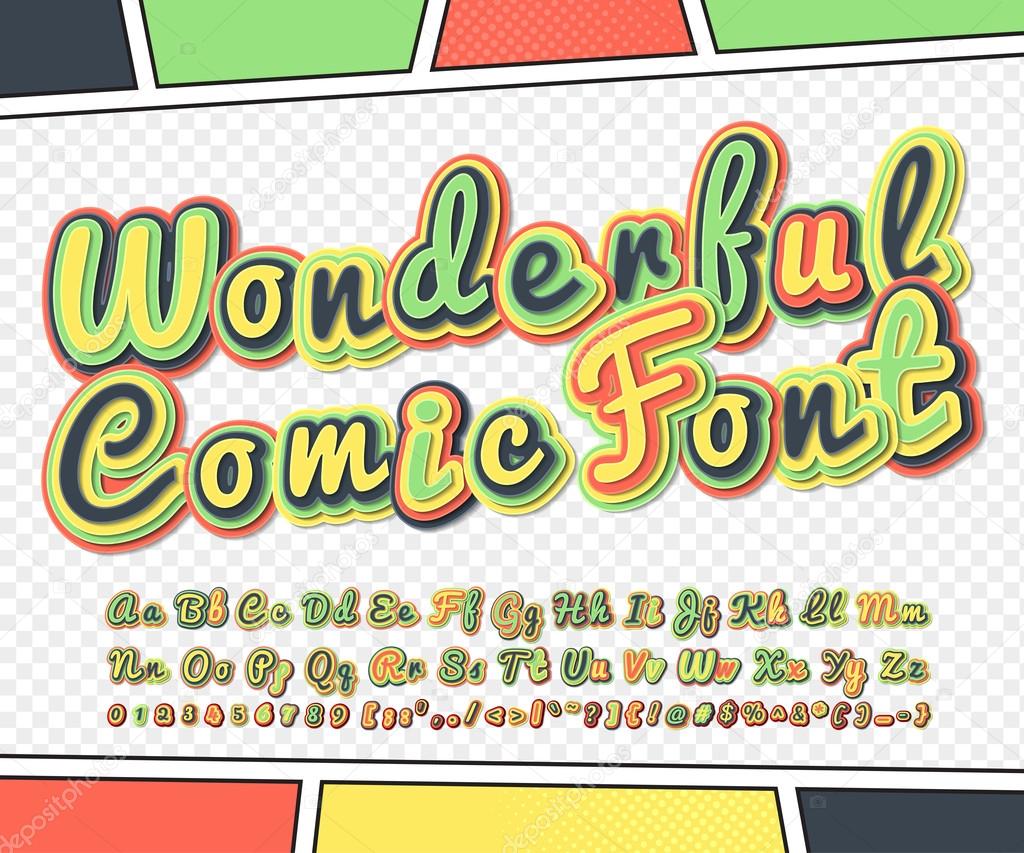 Comic font alphabet. Stock Vector Image by ©An.Brosko #111943160