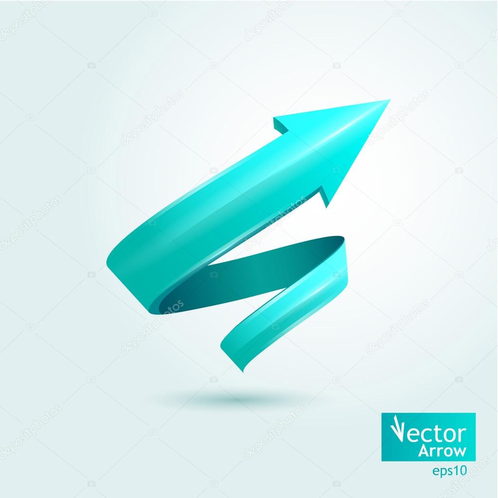 Blue stylish arrow Stock Vector Image by ©An.Brosko #66399541