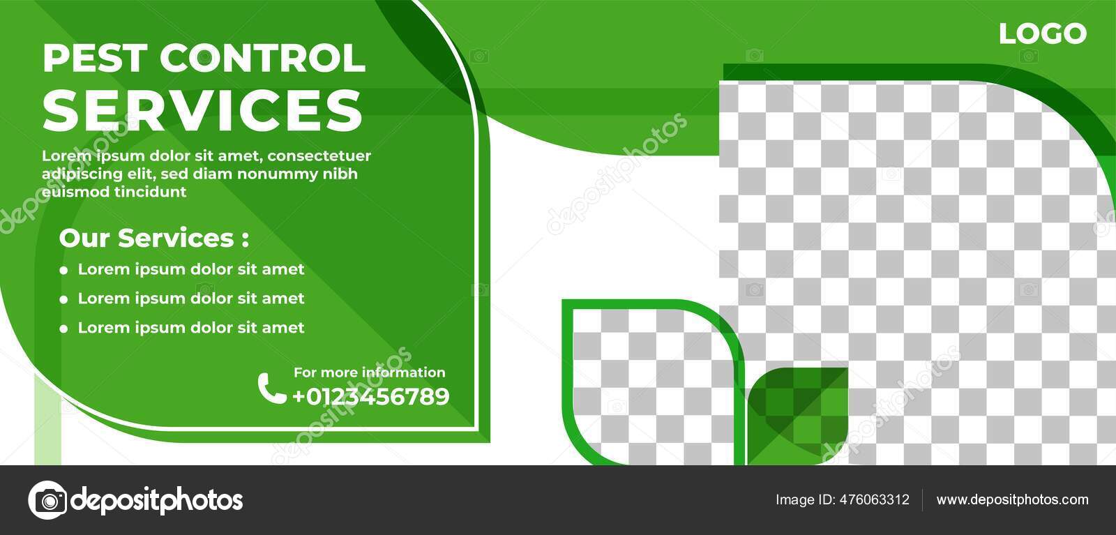 Pest Control Horizontal Banner Template Design Modern Banner Abstract ...