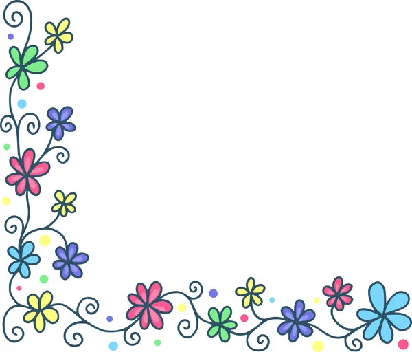 Simple Hand Drawn Doodle Style Page Corner Border Stock Illustration by ...