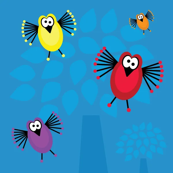 Funky birds and bees Stock Vector Image by ©Prawny #64295663