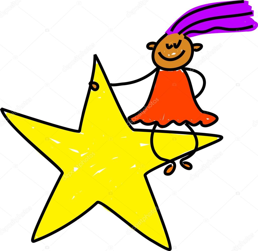 Happy children with star — Stock Vector © Prawny #64287729