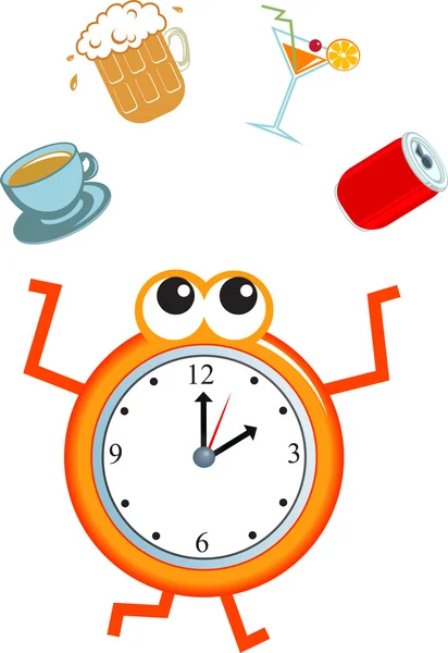 Soccer time clock cartoon — Stock Vector © Prawny #64291813