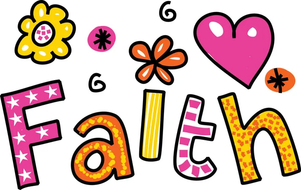 Images: faith cartoon | Faith text and word cartoon — Stock Vector ...