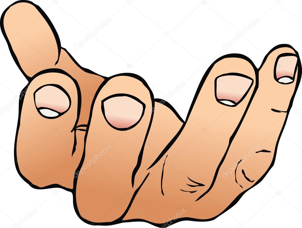 Illustration of beckoning hand — Stock Vector © Prawny #64290289