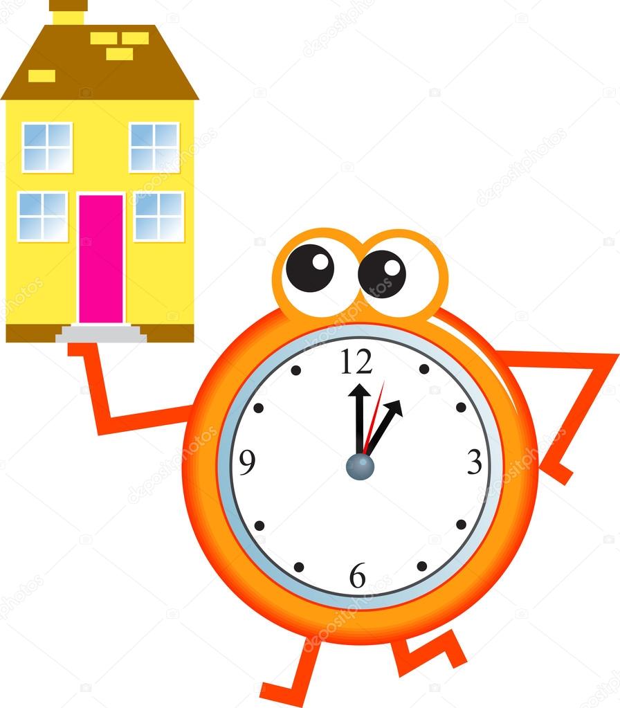 Home time clock — Stock Vector © Prawny #64290485