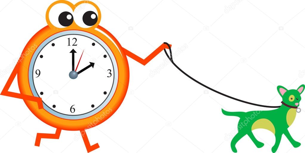 Cartoon clock with dog Stock Vector Image by ©Prawny #64291391