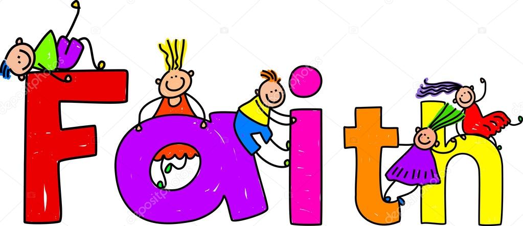 Faith text and word cartoon Stock Vector by ©Prawny 64291505