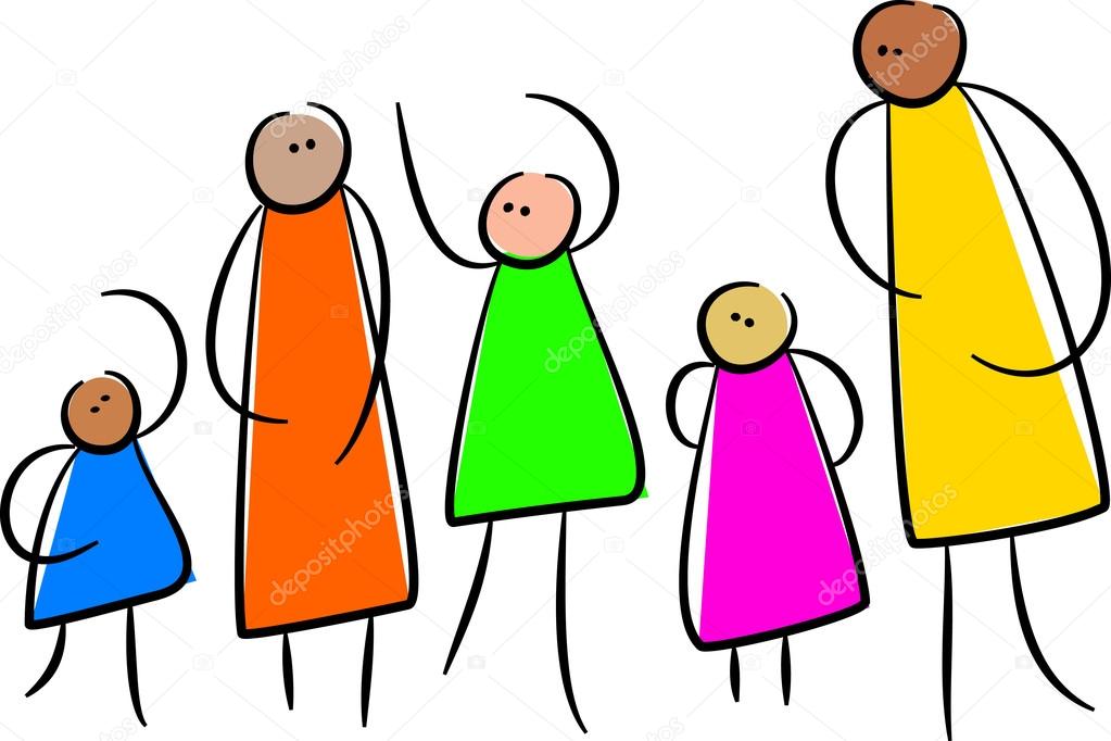 Diverse Group of Stick Friends Stock Vector by ©Prawny 64291523