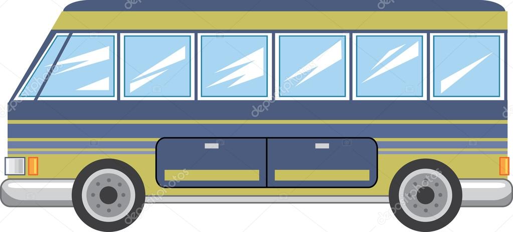 City Bus Side View Clipart