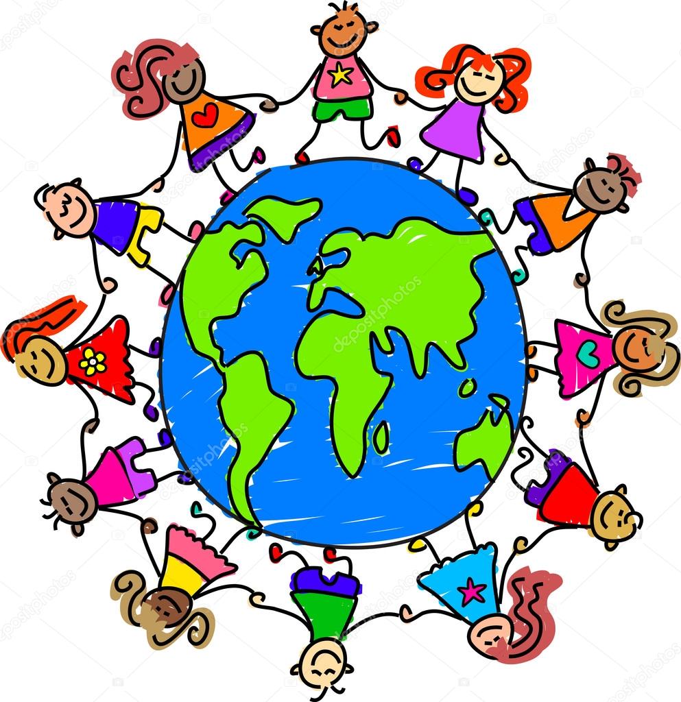 Different culture standing together holding hands. — Stock Vector ... Different culture standing together holding hands. — Stock Vector ...