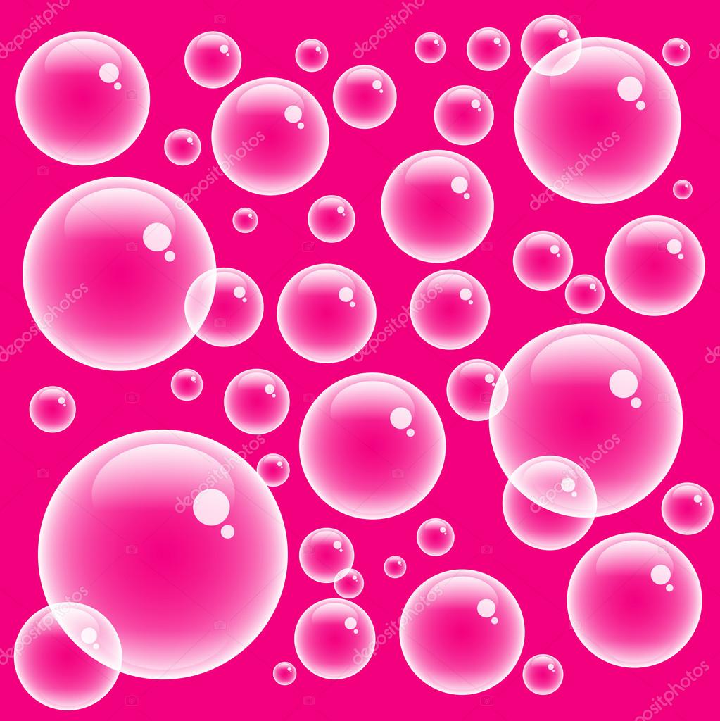 Bright Pink Bubbles Background