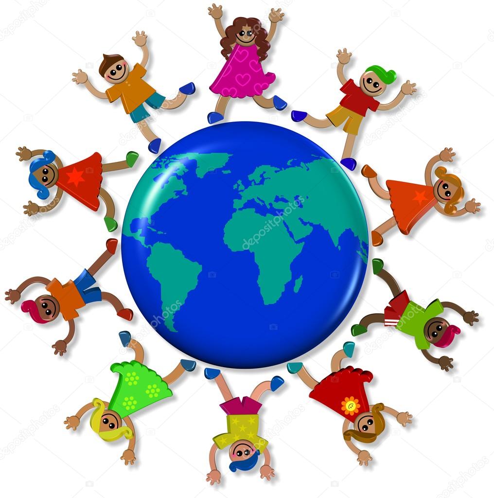 Kids Around World Clip Art