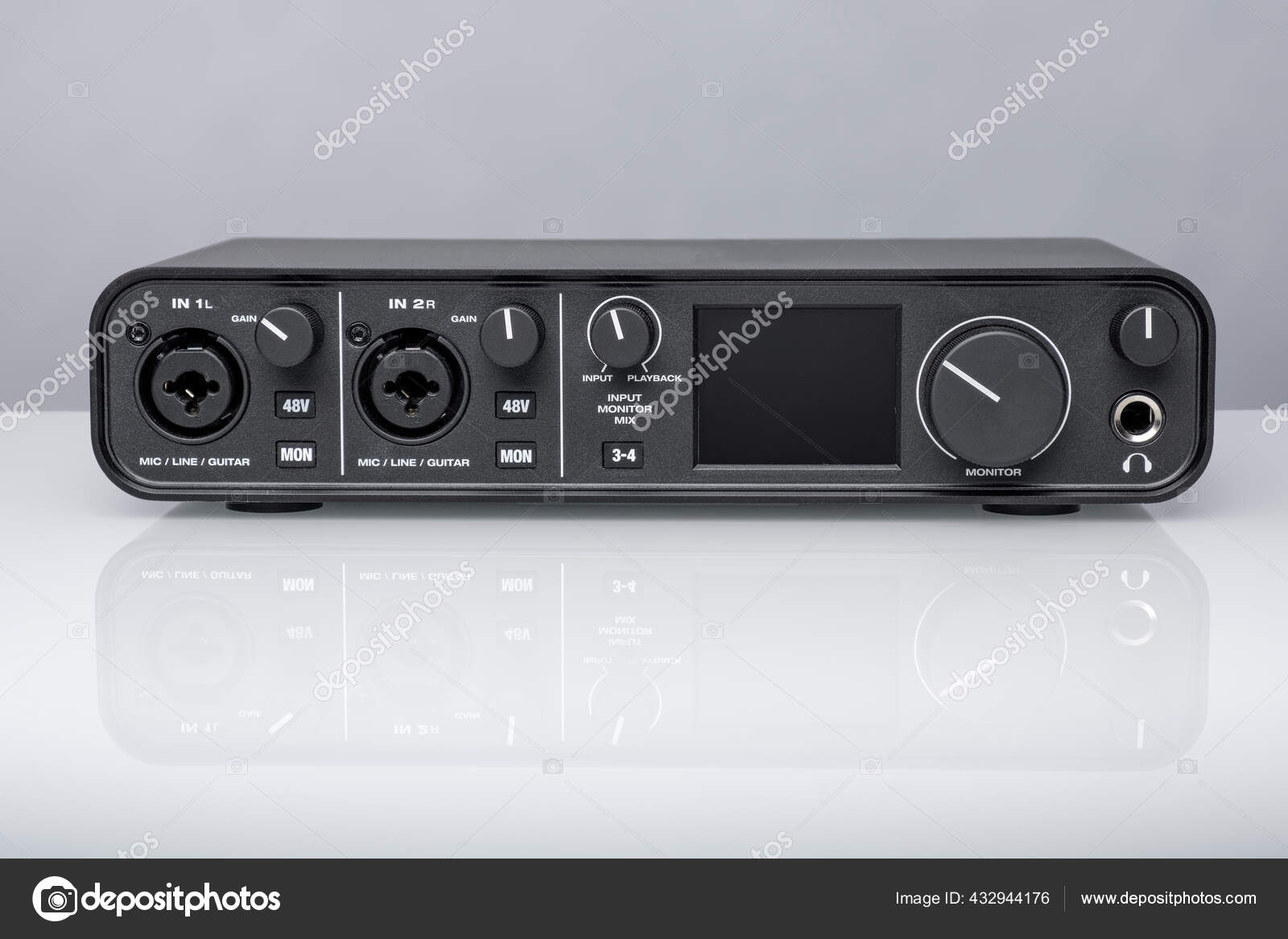 USB Audio interface for home recording — Stock Photo © pryanic #432944176