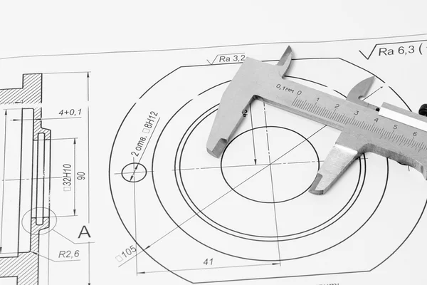 Measuring, drawing instruments and old drawings — Stock Photo © RamiF ...
