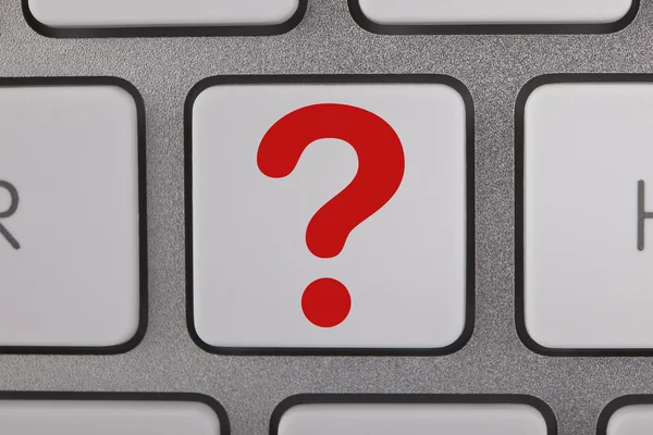 Question mark at the computer key — Stock Photo © Rangizzz #10340389