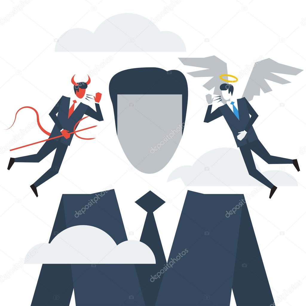 Ángel y el diablo lados Vector de stock #65257819 de ©Stmool