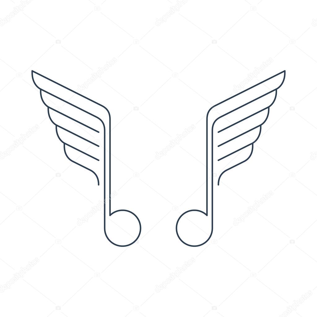 Music Notes With Wings Drawings