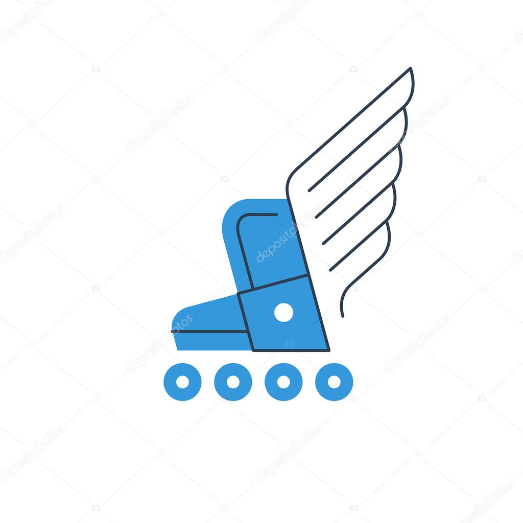 Roller skating sign. Rollerdrom. Stock Vector by ©Stmool 74416539