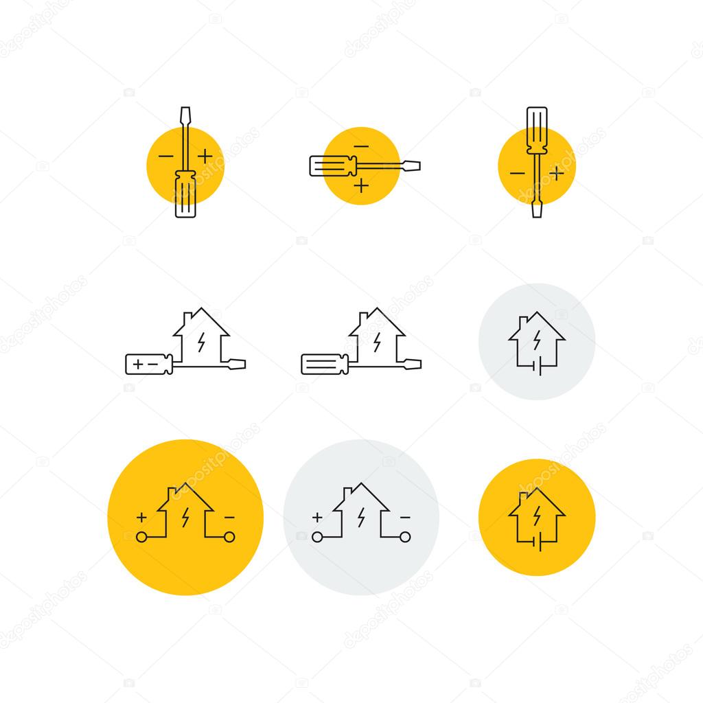 Electrical service icons Stock Vector Image by ©Stmool #86242674
