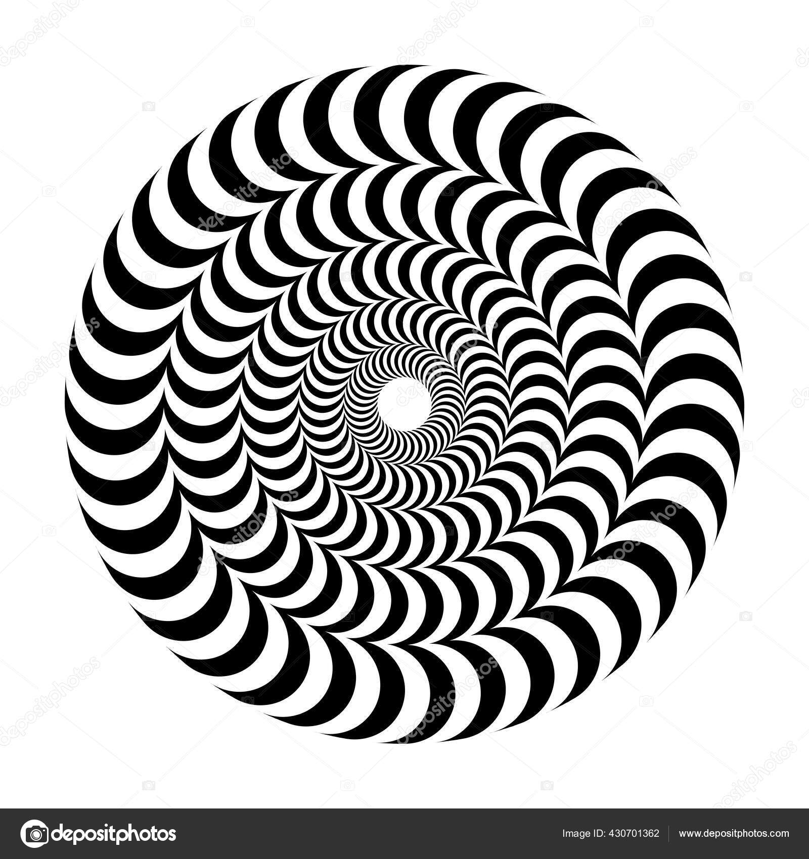Optical Illusion Volume Vector Isolated Black White Pattern White ...