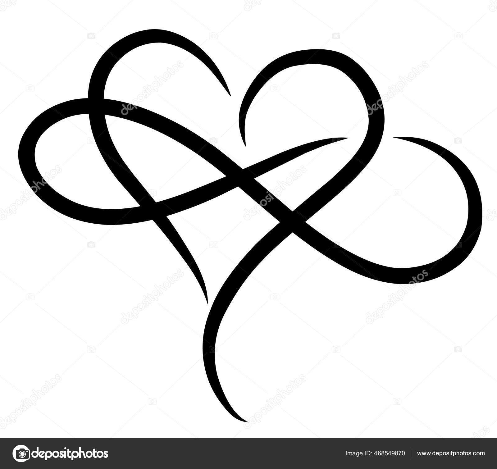 Infinite Love Heart Tattoos