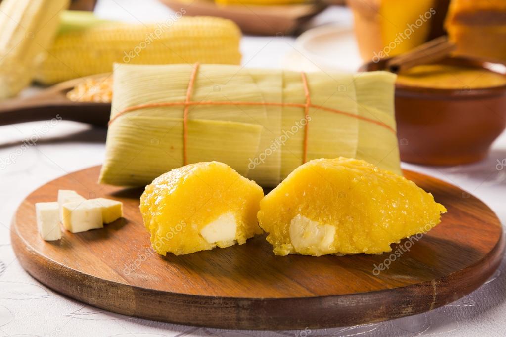 Pamonha with cheese - typical food of green corn - tasty and che ...