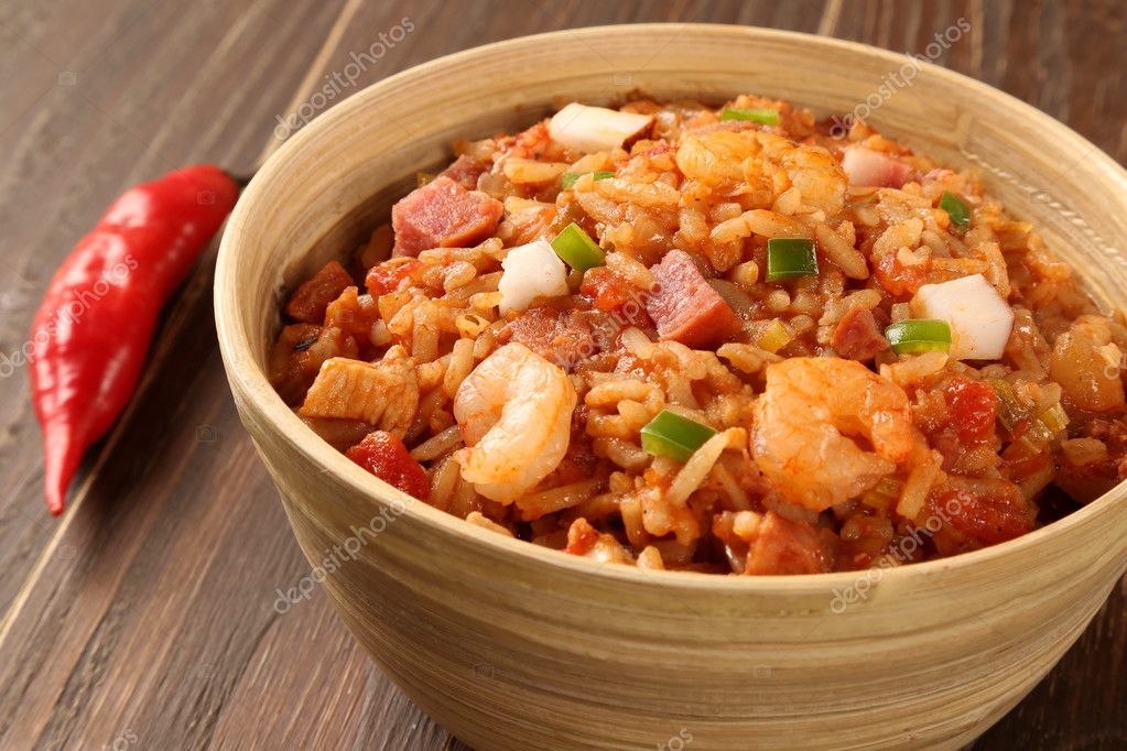 Creole Jambalaya - Rice cooked with shrimp, smoked sausage and t ...