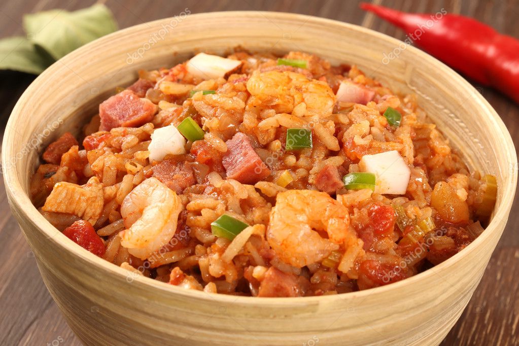 Creole Jambalaya - Rice cooked with shrimp, smoked sausage and t ...
