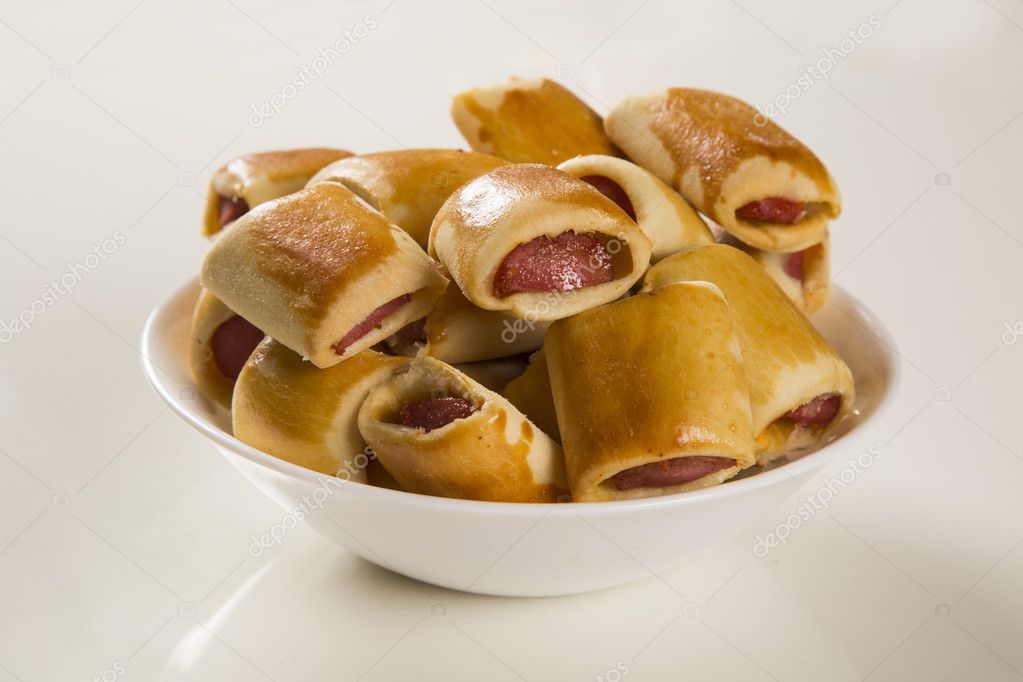 Sausage baked snacks. Brazilian snacks. — Stock Photo © Paulovilela ...
