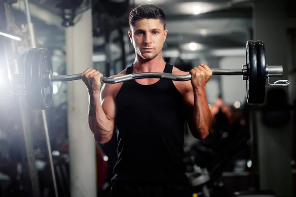 handsome man workout in gym - Stock Image - Everypixel